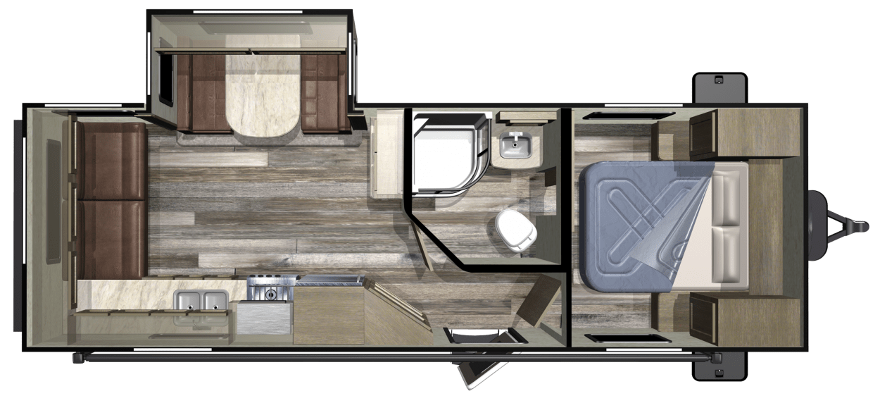 Expandable Camper Floor Plan | 2018 Launch Outfitter 24RLS